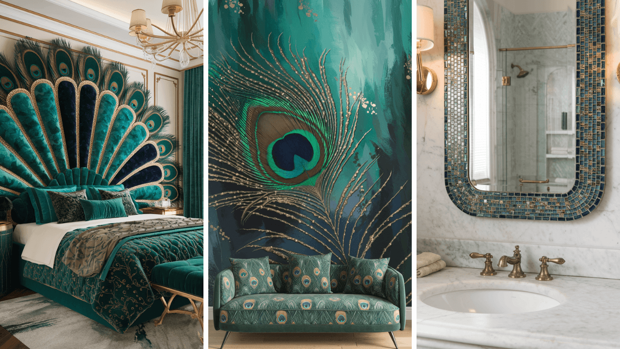 Wild Home Decor: 20 Peacock-Inspired Beautiful Design Ideas